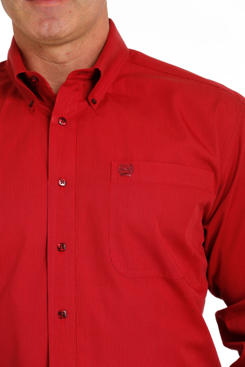 Cinch Men's Red Stripe Long Sleeve Shirt MTW1105526 / MTW1105526X ...